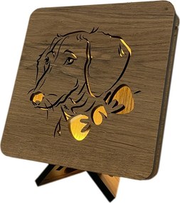 Li-Go "Jezevčík" lampa 19x19 cm provedení povrchu: ořech