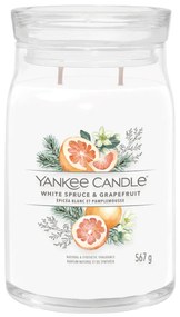 Yankee Candle Signature svíčka velká White Spruce & Grapefruit, 567g
