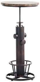 Barový stůl Hydrant - borovice a kov | bronzový