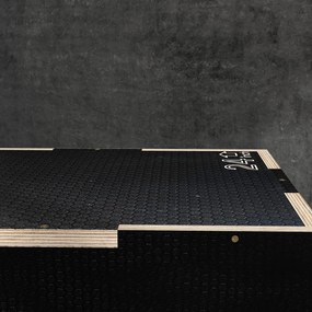 SPORTNOW Plyo box/jump box, robustní, 61 x 51 x 41 cm, černý, rukojeť 10x3,5 cm, do 120 kg