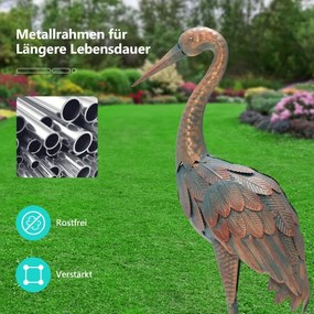 Costway 2 Jeřábové sochy 2-dílná sada zahradních soch jeřábu