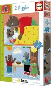 EDUCA Puzzle Petit Ours Brun / 2x20 dílků / 28 x 20 cm