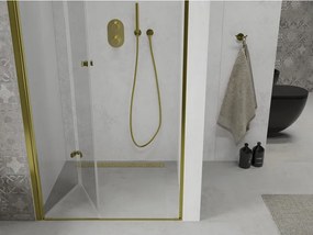 Mexen LIMA sprchové skládací dveře ke sprchovému koutu 90 cm, zlatá-průhledná, 856-090-000-50-00