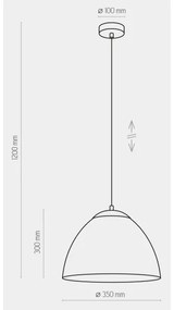 Lustr na lanku FARO 1xE27/60W/230V černá