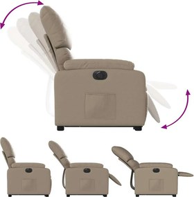Elektrické zvedací polohovací křeslo cappuccino umělá kůže 3204906
