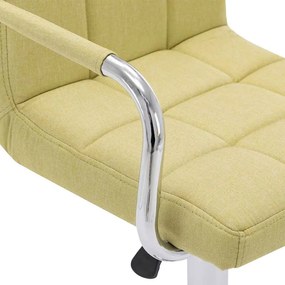 Barové židle 2 ks zelené textil 283424