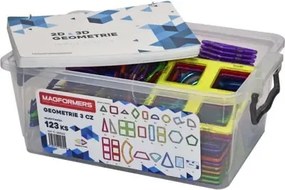 MAGFORMERS Geometrie 3: 2D a 3D - box 123 dílků