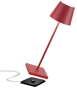 Zafferano Poldina stolní lampa aku IP65 červená