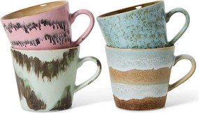 Sada 4ks retro hrnek na Cappuccino 70s Dada – 9,5*12*8,5 cm / 330ml