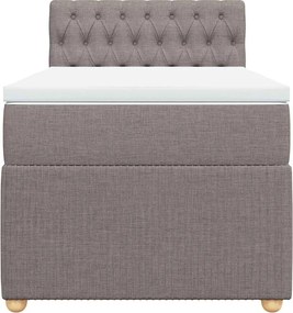 Box spring postel s matrací taupe 100 x 200 cm textil 3287378