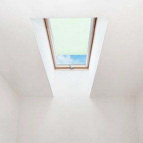 Roleta Plisé na střešní okna, Průsvitná, Světle zelená, P 020 , 40 x 70 cm