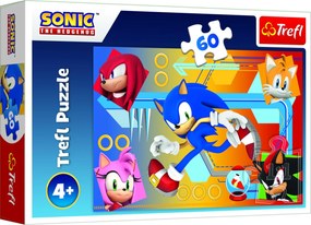 Trefl Puzzle Sonic v akci/Sonic The Hedgehog 33x22cm 60 dílků v krabici 21x14x4cm