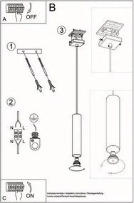 Závěsná lampa SOLLUX LAGOS 1 leštěné zlato GU10 1x10W bez žárovky SL.1200