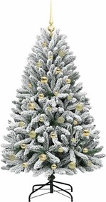 Umělý vánoční stromeček 150 cm 150 LED Teplá bílá PVC a ocel 3395743