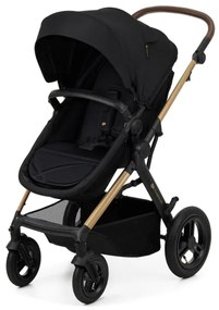 KINDERKRAFT-Kombinovaný kočárek 3v1 MOOV 2 AIR Pure black + autosedačka MINK PRO