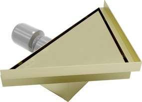 Mexen Flat-T, bodová podlahová vpusť 20 cm, zlatá matná, 1A10320
