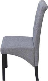 Jídelní židle 4 ks světle šedé textil 272245