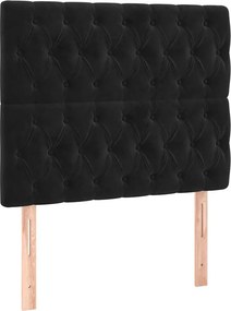 Box spring postel s matrací černá 90x190 cm samet 3132833