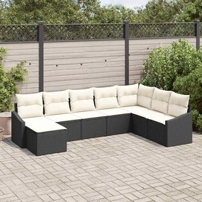 Set pohovek 8 ks Černá polyratan 3346837