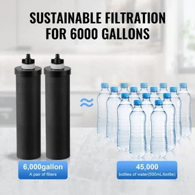 Gravitační vodní filtr z nerezu 8,5 l se 2 filtry – k8626