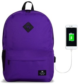 Fialový batoh s USB portem My Valice SPECTA Smart Bag