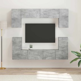 Sestava TV skříněk 5 ks Betonově šedá Kompozitní dřevo 3409054