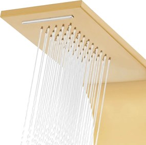 vidaXL Panelový sprchový systém nerezová ocel 201 zlatý zaoblený [147716]