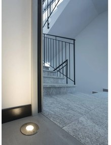 LA 233500 DASAR LED LV  česaná ocel 12=   LED 6W IP67 3000K - BIG WHITE (SLV)