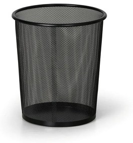 Drátěný odpadkový koš na papíry, 12 litrů, černý