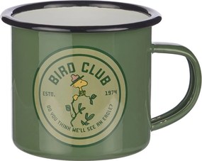 PEANUTS Hrnek smaltovaný "Bird Club" 380 ml - zelená