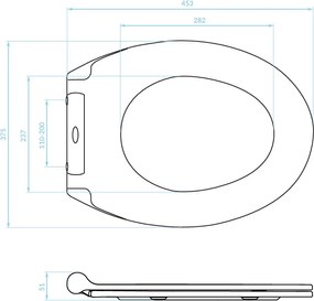 Kuchinox Slim, WC sedátko s jemným zavíráním, bílá, LAV-ADA_600E