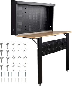 Pracovní stůl Wiltec – 200 kg, 120,5 × 82,5 × 162 cm (65020)