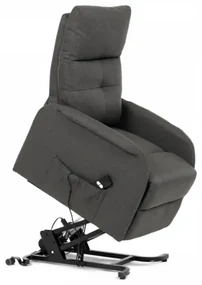Polohovací elektrické křeslo šedá látka TV-5482 GREY2