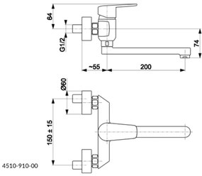 KFA Armatura 4510-910-00 - Dřezová baterie GERMAN lesklý chrom