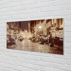 Obraz na skle Gdańsk Staré Město Noční 120x60 cm