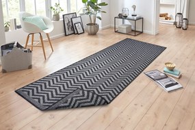 NORTHRUGS - Hanse Home koberce Kusový koberec Twin Supreme 105472 Palma Night Silver – na ven i na doma - 80x250 cm