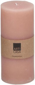 Sloupová svíčka Arti Casa, růžová, 7 x 16 cm