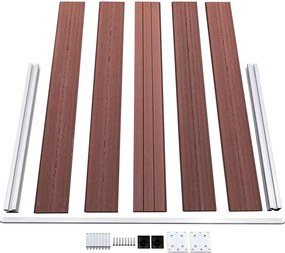 Zahradní plot WPC 353 x 106 cm hnědý 3053243