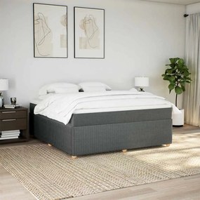 Box spring postel s matrací tmavě šedá 180x200 cm textil 3285589