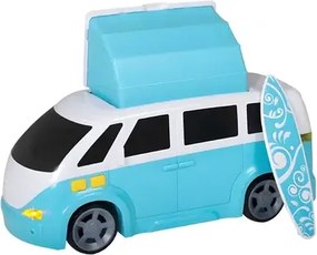 TEAMSTERZ Auto karavan modro-bílý 35 cm / Karavan / Na baterie / Světl