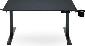 Elektrický stůl s nastavením výšky ergonomický antracitový,1200x600 mm: ARIA