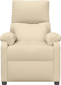 Masážní křeslo krémové textil 322455