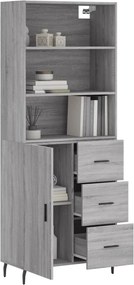 Skříň highboard šedá sonoma 69,5 x 34 x 180 cm kompozitní dřevo 3189467