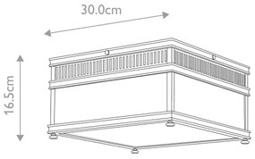 Elstead HOLBORN-F-DB - Venkovní stropní svítidlo HOLBORN 2xE27/60W/230V IP44