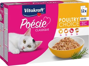Vitakraft Kapsičky pro kočky Poésie Classique Poultry v želé, 12 x 85 g