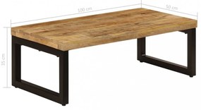 Konferenční stolek masivní dřevo / kov Dekorhome Recyklované dřevo