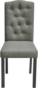 Jídelní židle 4 ks šedé textil 242224