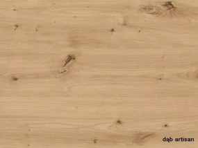 Jídelní stůl Adam 90 cm dub artisan/černý