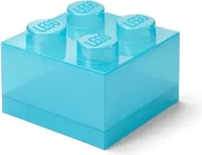Room Copenhagen LEGO Storage Brick 4 / Víčko Glitter / světle modrá/pr