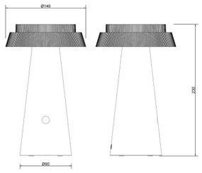 Globo 36624P - LED Stmívatelná solární dotyková lampa LED/4W/3,7W IP54 růžová